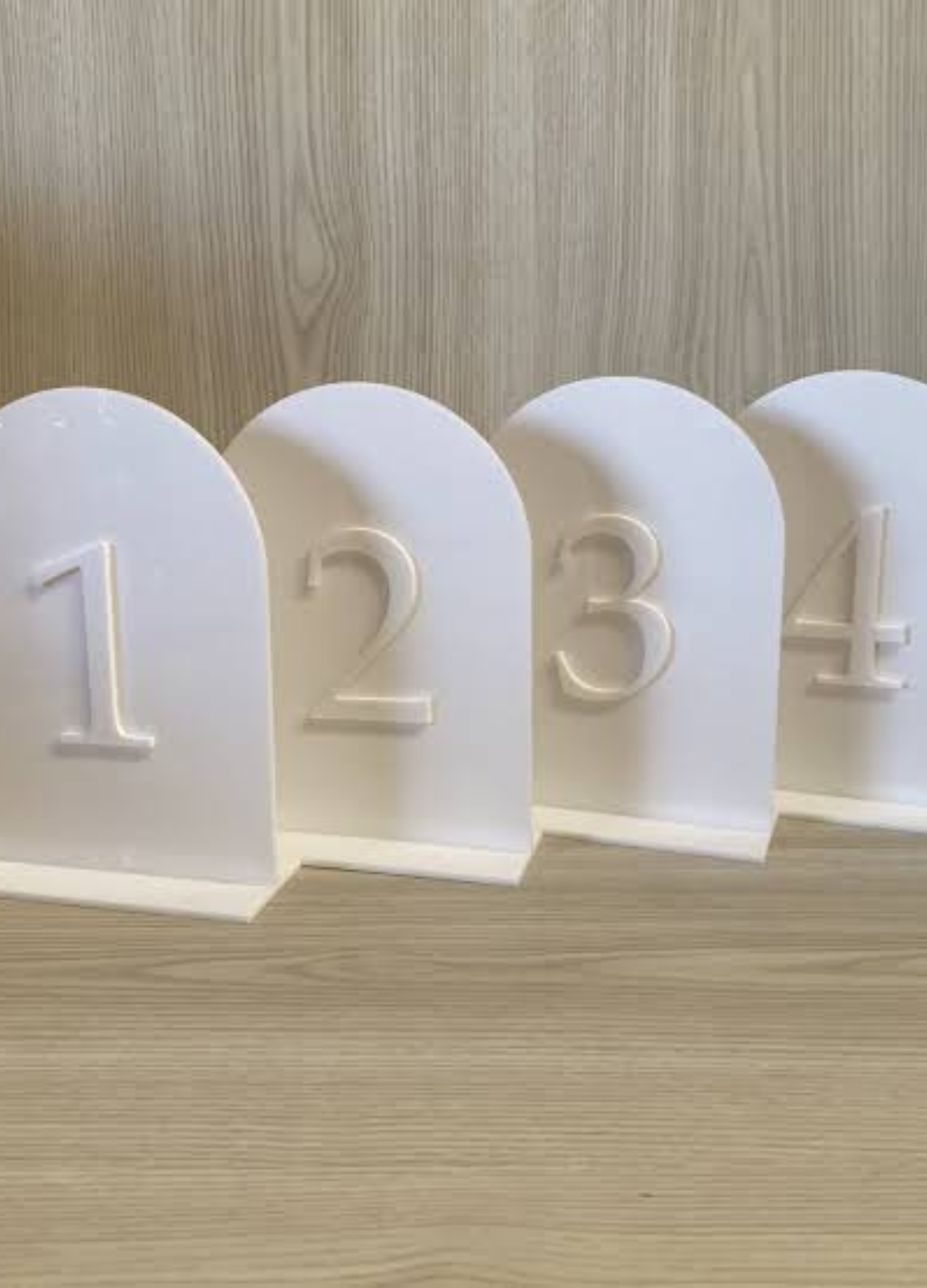 Table Numbers – Timaru Wedding Design